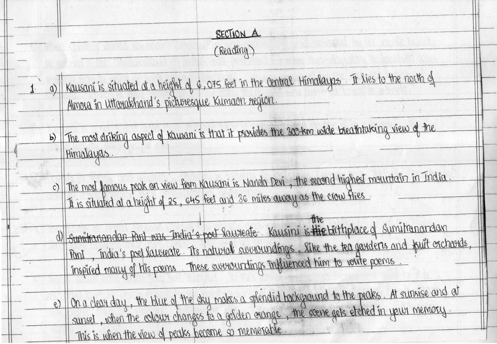 CBSE TOPPER MODEL ANSWERS 2015 CLASS 10 English CBSE EXAM PORTAL