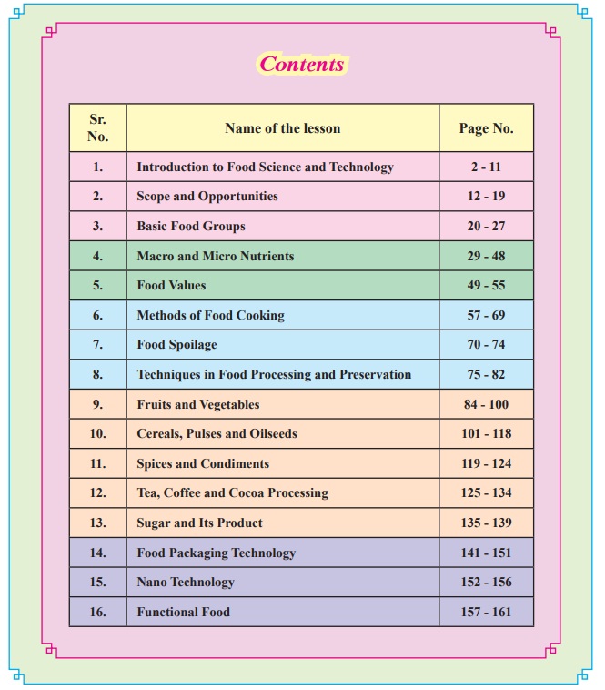  eBook Maharashtra State Board Class 11th Food Science And